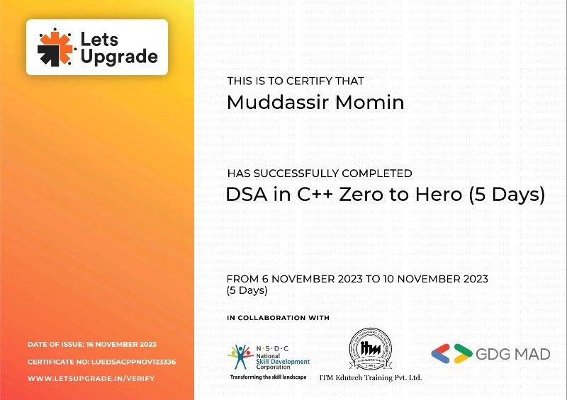 Muddassir Momin on LinkedIn: Hey Everyone, I am excited to share that I ... Muddassir Momin on LinkedIn: Hey Everyone, I am excited to share that I ...