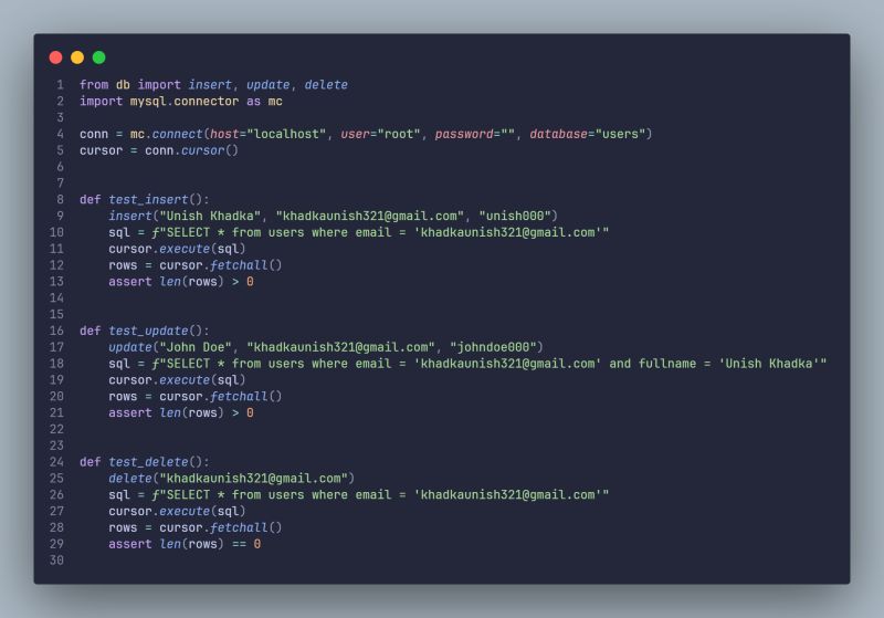 #pythonlearning #pythonprogramming #databasetesting #codingjourney ... #pythonlearning #pythonprogramming #databasetesting #codingjourney ...