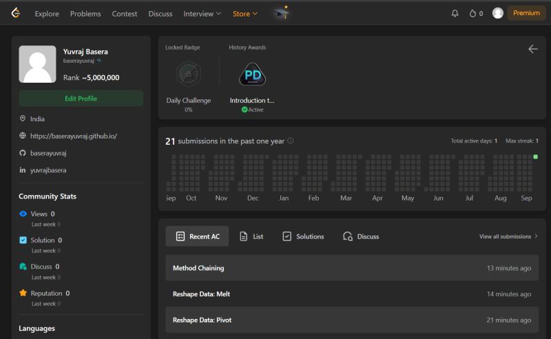 Yuvraj Basera on LinkedIn: #leetcode #pandas #datascience # ... Yuvraj Basera on LinkedIn: #leetcode #pandas #datascience # ...