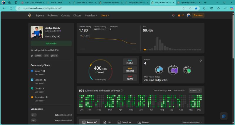 Aditya Bakshi on LinkedIn: #leetcode #problemsolving #codingjourney # ... Aditya Bakshi on LinkedIn: #leetcode #problemsolving #codingjourney # ...