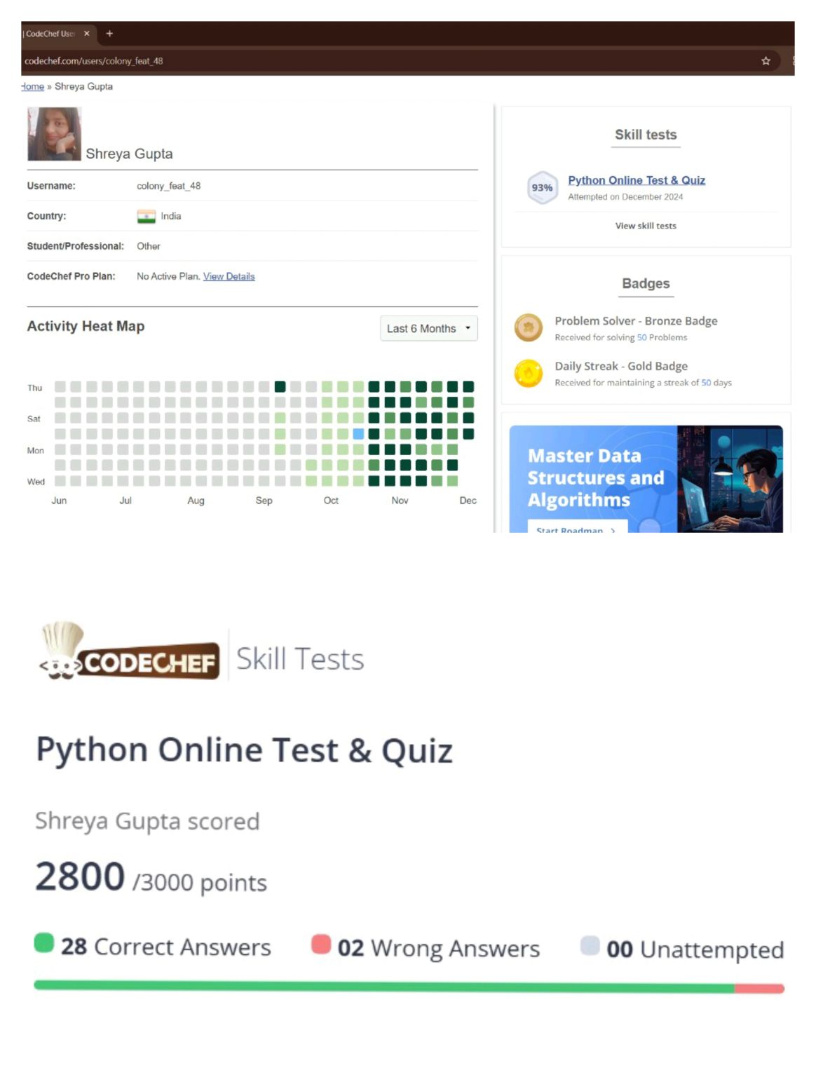 Shreya Gupta on LinkedIn: #pythonprogramming #codechef #skilltest # ... Shreya Gupta on LinkedIn: #pythonprogramming #codechef #skilltest # ...