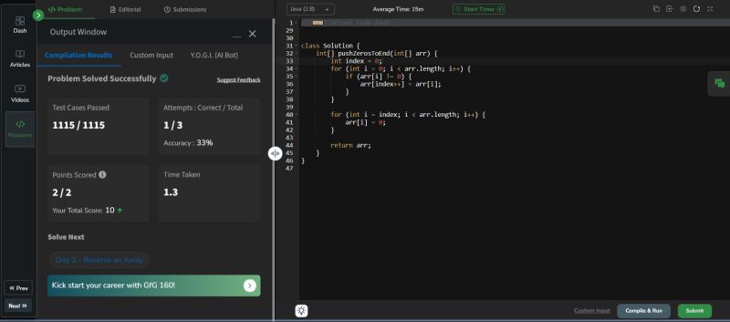 Om Sharma on LinkedIn: #dsa #geeksforgeeks #problemsolving #codingjourney Om Sharma on LinkedIn: #dsa #geeksforgeeks #problemsolving #codingjourney