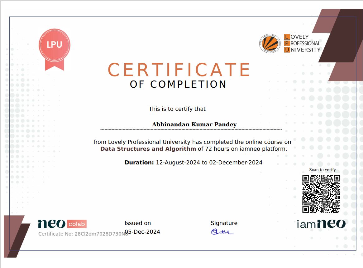 #programming #oop #dsa #cprogramming #growth | abhinandan Pandey #programming #oop #dsa #cprogramming #growth | abhinandan Pandey
