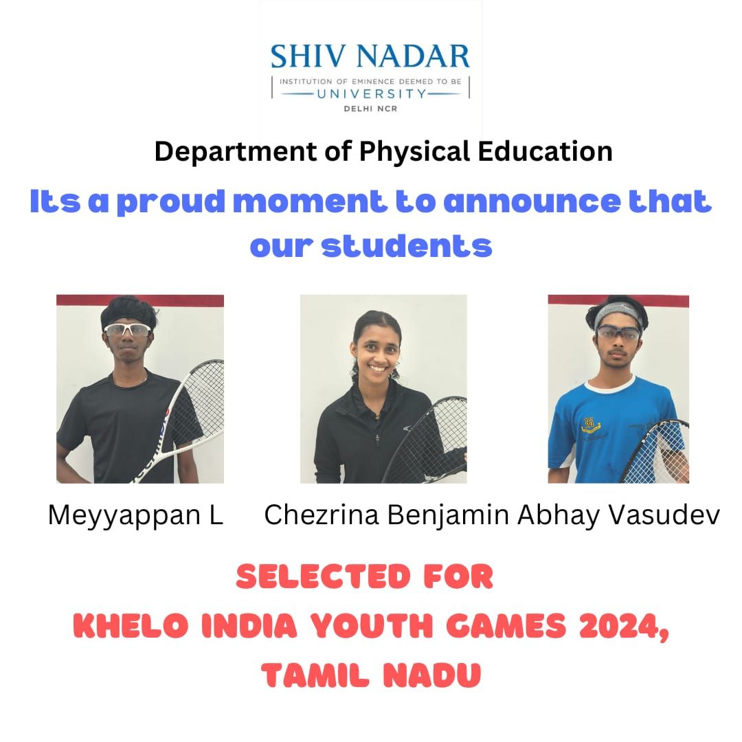 #kheloindia2024 #shivnadarinstitutionofeminence #squashexcellence… | Dr ... #kheloindia2024 #shivnadarinstitutionofeminence #squashexcellence… | Dr ...