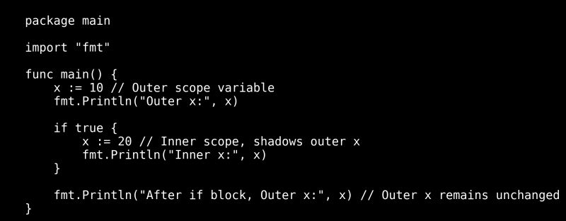 ⚠️ Beware of Variable Shadowing in Golang! Have you ever encountered ... ⚠️ Beware of Variable Shadowing in Golang! Have you ever encountered ...