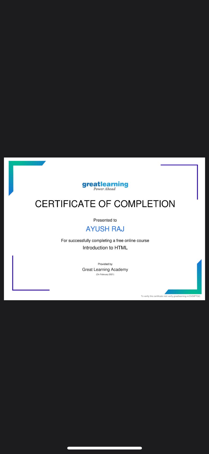 AYUSH RAJ on LinkedIn: #connections #html #css #javascript #greatlearning AYUSH RAJ on LinkedIn: #connections #html #css #javascript #greatlearning
