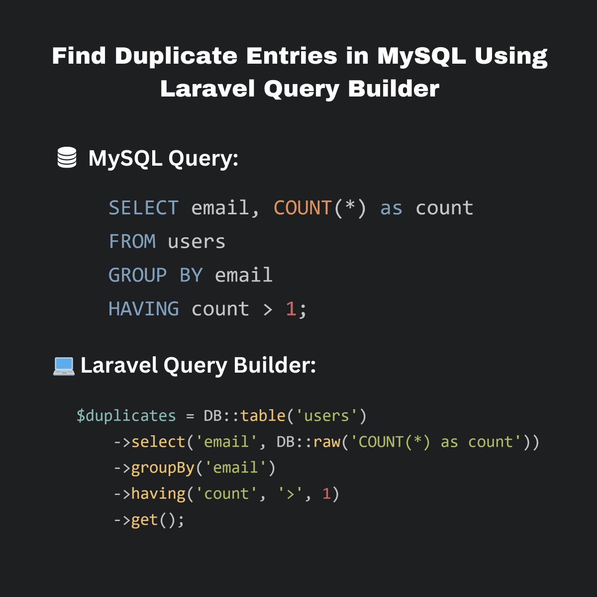 How to find duplicate data in MySQL | MD Abdulla Jobayer posted on the ... How to find duplicate data in MySQL | MD Abdulla Jobayer posted on the ...