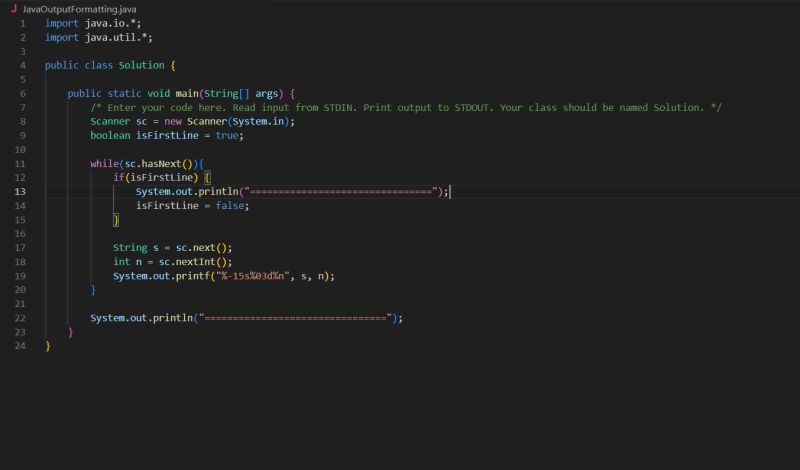 Day 47 of Hackerrank Challenge: Java Output Formatting | Yamini Khurana ... Day 47 of Hackerrank Challenge: Java Output Formatting | Yamini Khurana ...