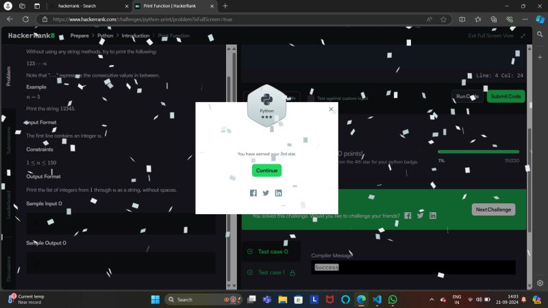 Sakshi Isharwal on LinkedIn: #python #hackerrank #codingjourney # ... Sakshi Isharwal on LinkedIn: #python #hackerrank #codingjourney # ...