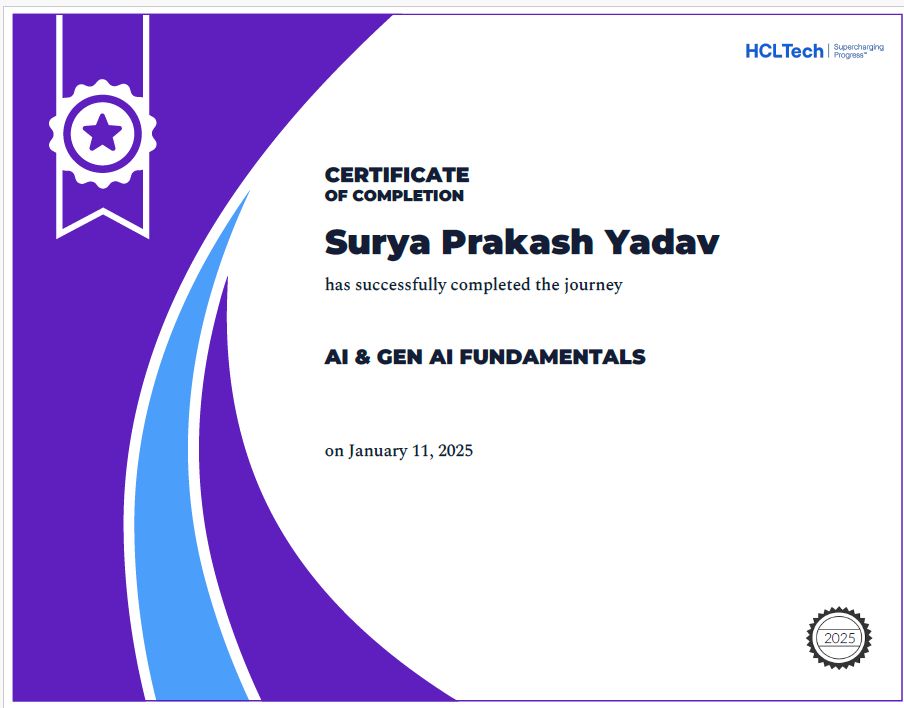 #genai | Surya Prakash Yadav #genai | Surya Prakash Yadav