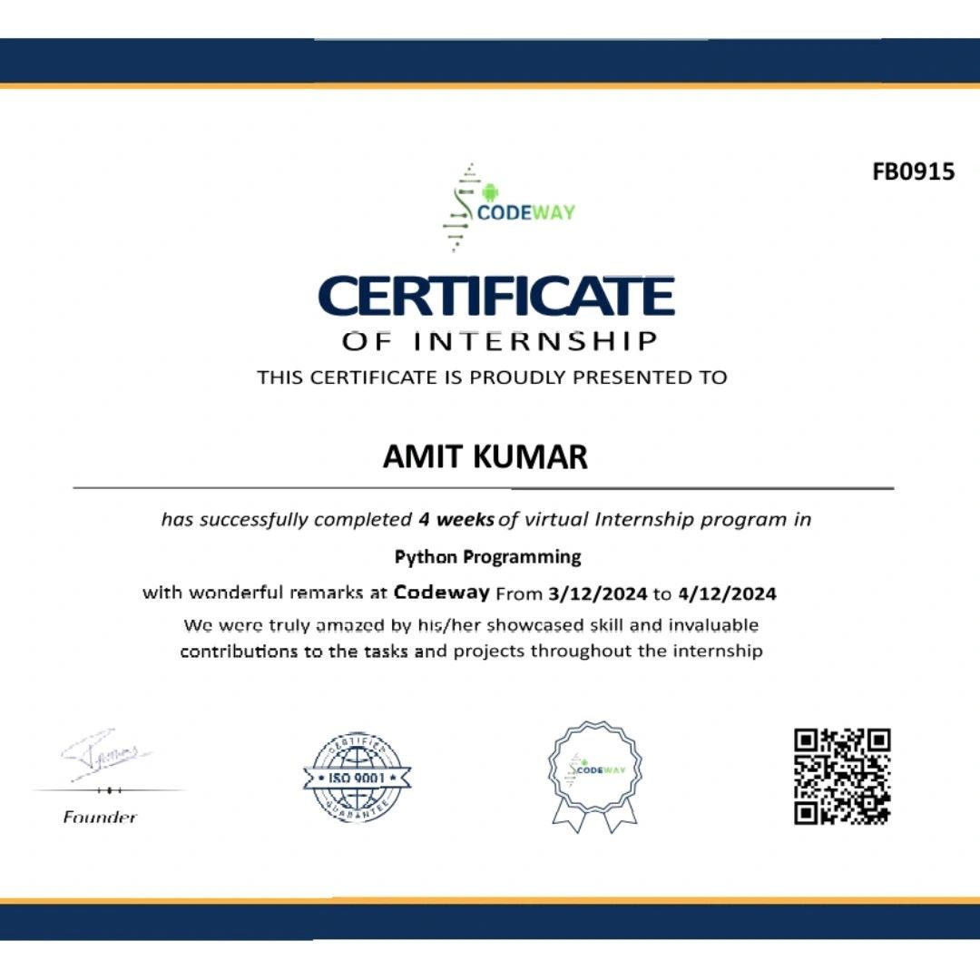 #codeway #coding #python #certificate #learning #skillbuilding | Amit Kumar #codeway #coding #python #certificate #learning #skillbuilding | Amit Kumar