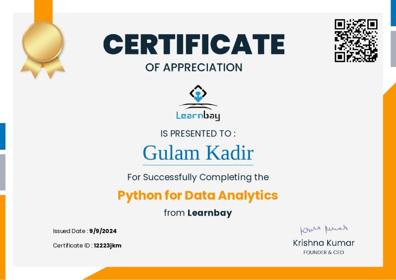 Gulam Kadir Khan on LinkedIn: #dataanalytics #python #pandas #numpy # ... Gulam Kadir Khan on LinkedIn: #dataanalytics #python #pandas #numpy # ...