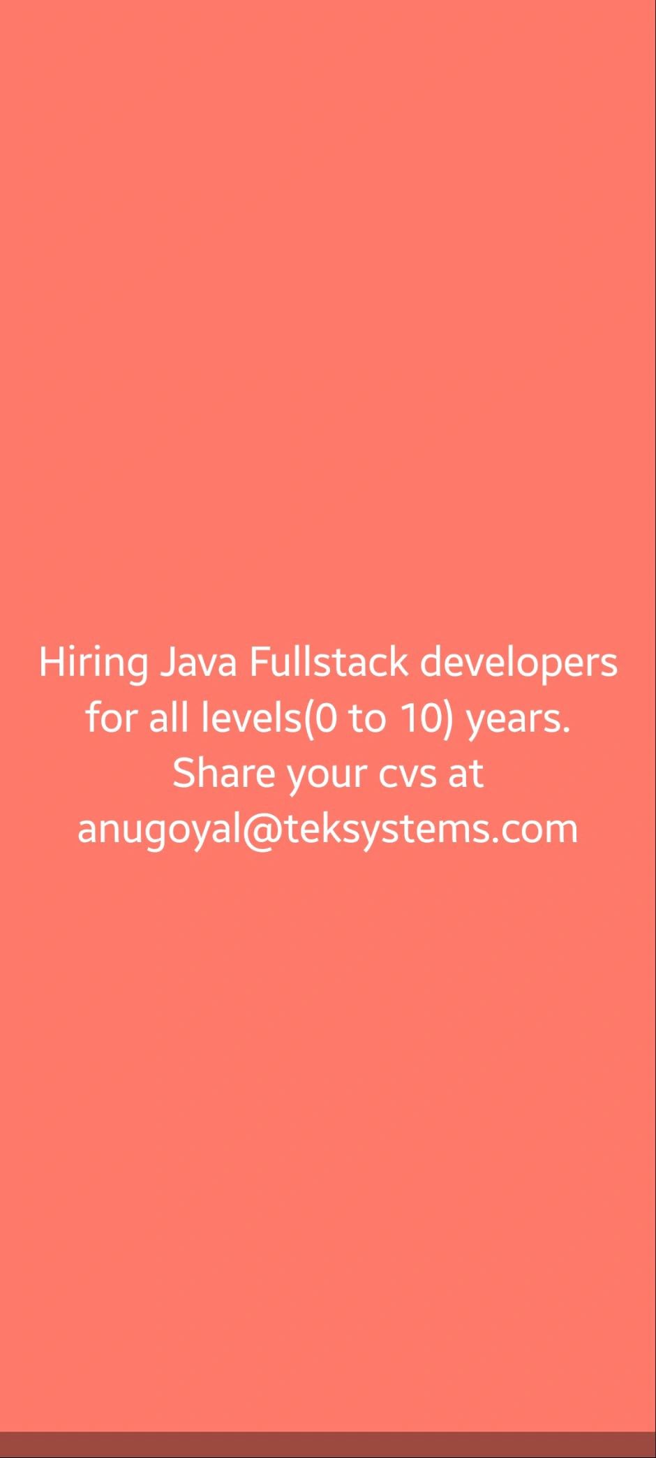 Anu Goyal on LinkedIn: #javadeveloperjobs #java #hiringurgently Anu Goyal on LinkedIn: #javadeveloperjobs #java #hiringurgently