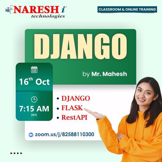 Naresh i Technologies on LinkedIn: #django #python #restapi # ... Naresh i Technologies on LinkedIn: #django #python #restapi # ...