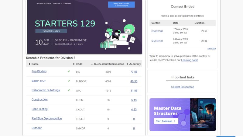 I solved 3 out of 7 problems in CodeChef contest | Shubham Raj posted ... I solved 3 out of 7 problems in CodeChef contest | Shubham Raj posted ...