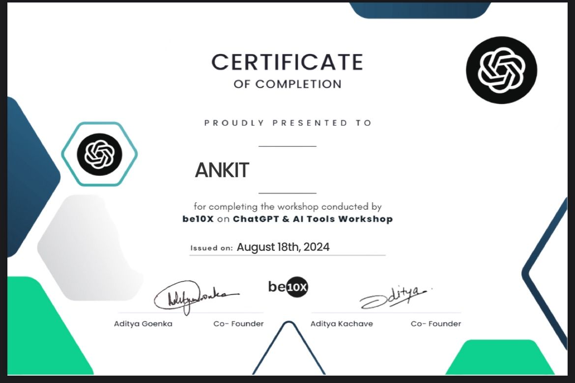 Ankit Singh on LinkedIn: #ai #chatgpt #learningjourney Ankit Singh on LinkedIn: #ai #chatgpt #learningjourney