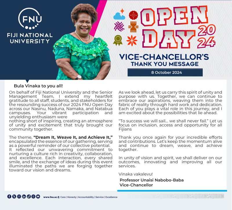 FNU Vice-Chancellor - Professor Unaisi Nabobo-Baba on LinkedIn ... FNU Vice-Chancellor - Professor Unaisi Nabobo-Baba on LinkedIn ...