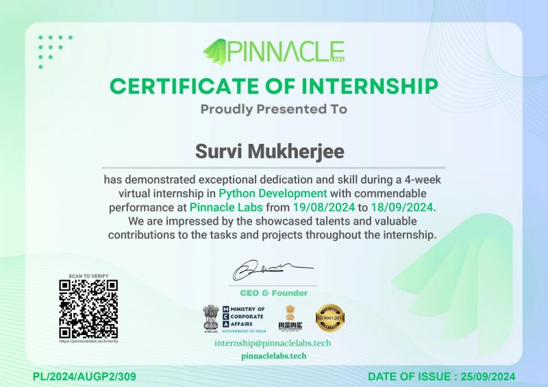 Survi Mukherjee on LinkedIn: #pythondeveloper #codingjourney # ... Survi Mukherjee on LinkedIn: #pythondeveloper #codingjourney # ...