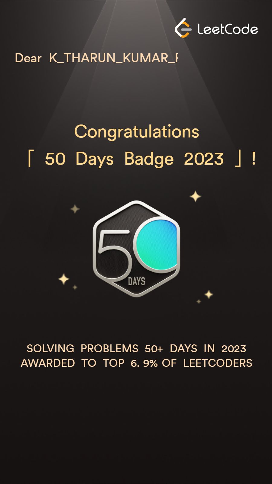 THARUN KUMAR REDDY K on LinkedIn: #leetcode2023 #problemsolving THARUN KUMAR REDDY K on LinkedIn: #leetcode2023 #problemsolving