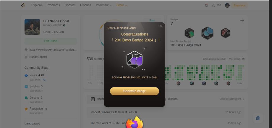Nanda Gopal D.R on LinkedIn: #leetcode #codingjourney #milestone # ... Nanda Gopal D.R on LinkedIn: #leetcode #codingjourney #milestone # ...