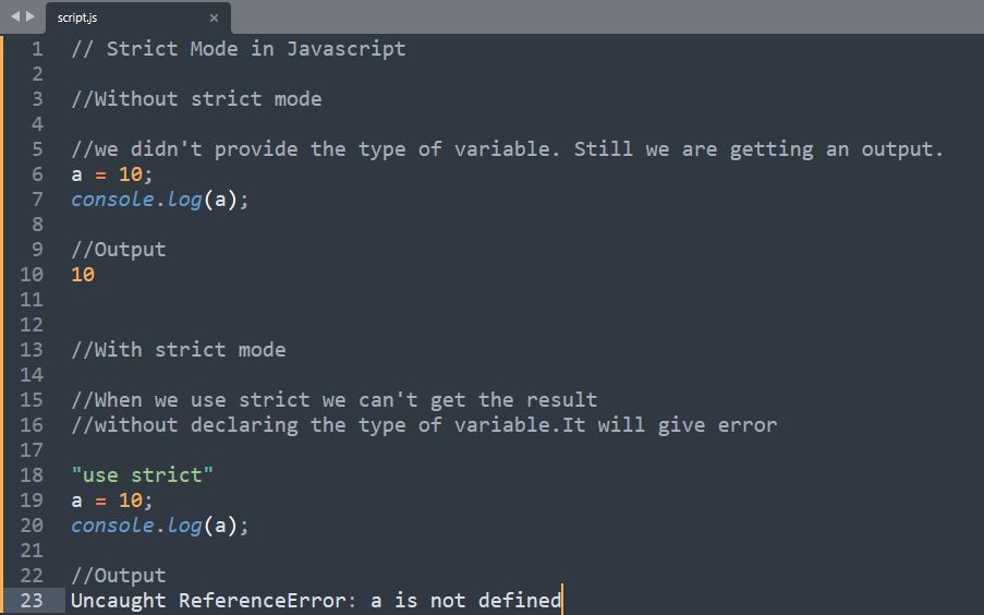 #75DaysJavaScriptChallenge: Strict mode in Javascript | Sudesh Kalokhe ... #75DaysJavaScriptChallenge: Strict mode in Javascript | Sudesh Kalokhe ...