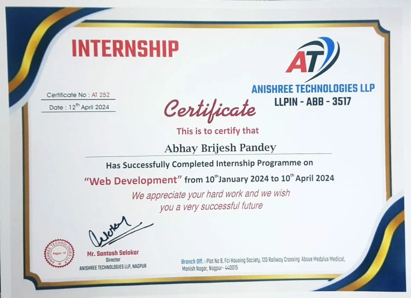 Abhay Pandey on LinkedIn: #internship #webdevelopment #career #learning ... Abhay Pandey on LinkedIn: #internship #webdevelopment #career #learning ...