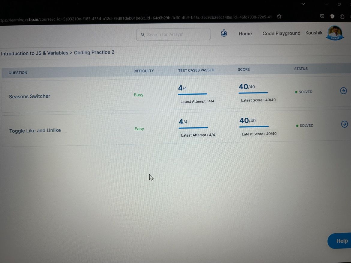 Koushik M R on LinkedIn: #week3 #nxtwave #ccbp #coding #javascript # ... Koushik M R on LinkedIn: #week3 #nxtwave #ccbp #coding #javascript # ...