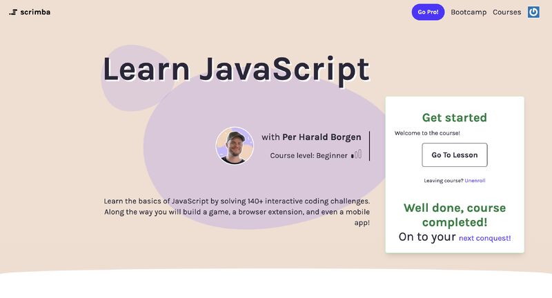 Just wrapped up my JavaScript course on Scrimba and the journey's been ... Just wrapped up my JavaScript course on Scrimba and the journey's been ...