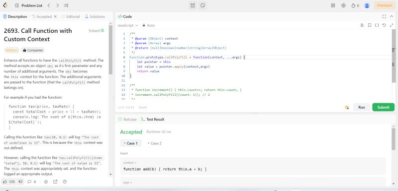 krishna Teja on LinkedIn: #leetcode #javascript #polyfill krishna Teja on LinkedIn: #leetcode #javascript #polyfill