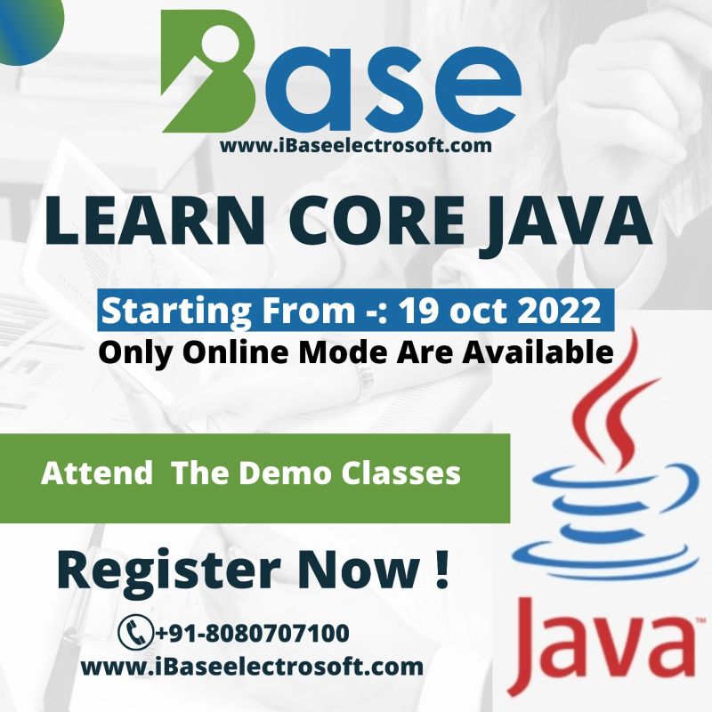 iBase Electrosoft LLP on LinkedIn: #java #corejava #corejavatraining # ... iBase Electrosoft LLP on LinkedIn: #java #corejava #corejavatraining # ...