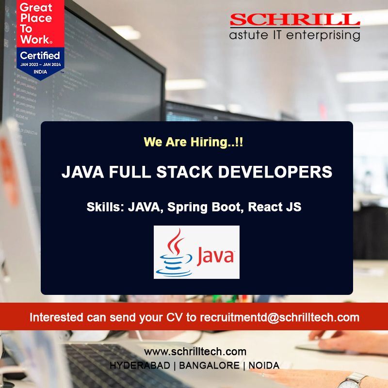 Schrill Technologies Inc. on LinkedIn: #java #javafullstack # ... Schrill Technologies Inc. on LinkedIn: #java #javafullstack # ...