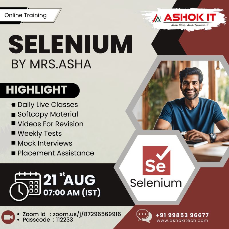 Ashok IT on LinkedIn: #selenium #automationtesting #seleniumtraining # ... Ashok IT on LinkedIn: #selenium #automationtesting #seleniumtraining # ...