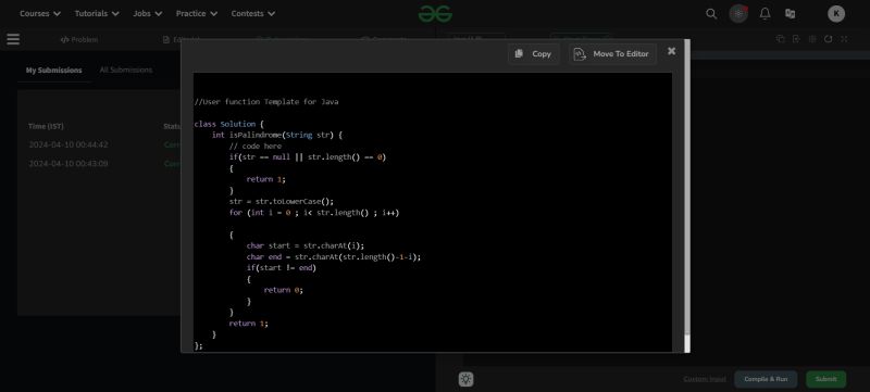 Krishna Mittal on LinkedIn: #keepcoding #100daysofcode #palindrome # ... Krishna Mittal on LinkedIn: #keepcoding #100daysofcode #palindrome # ...