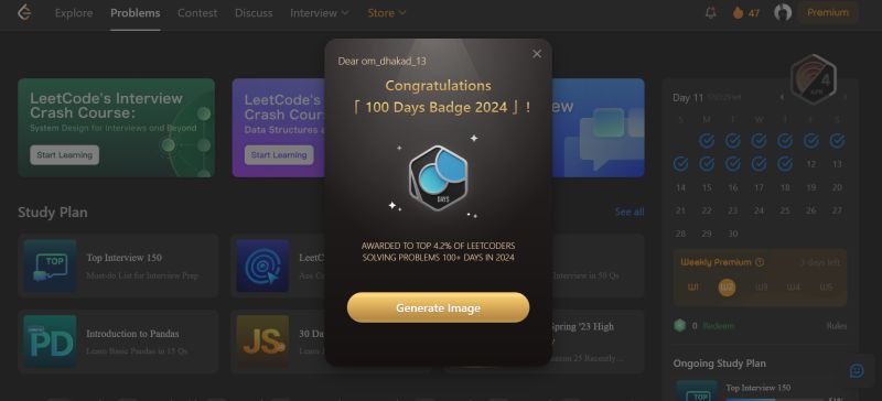 #leetcode #leetcodepotd #dsa #100daysofcode | Hariom Bamboriya #leetcode #leetcodepotd #dsa #100daysofcode | Hariom Bamboriya