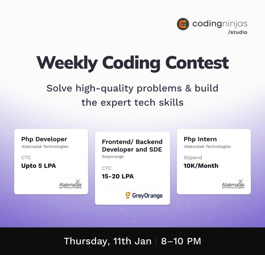 Coding Ninjas: KIIT Chapter on LinkedIn: 🌟 Coding Ninjas Presents Jobs ... Coding Ninjas: KIIT Chapter on LinkedIn: 🌟 Coding Ninjas Presents Jobs ...