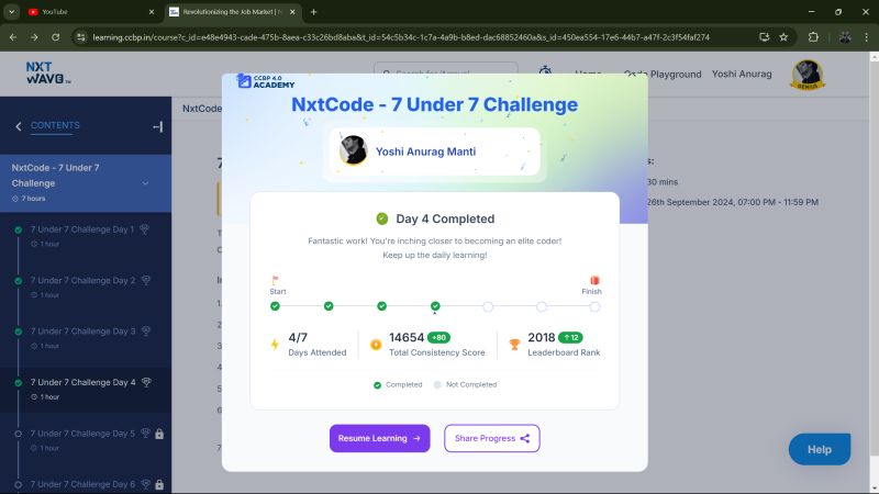 Yoshi Anurag Manti on LinkedIn: #nxtcode #nxtwave #pythonprogramming # ... Yoshi Anurag Manti on LinkedIn: #nxtcode #nxtwave #pythonprogramming # ...