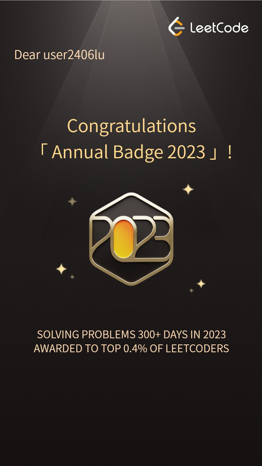 Awarded LeetCode Badge for 2023 | Abhishek Jaiswal posted on the topic ... Awarded LeetCode Badge for 2023 | Abhishek Jaiswal posted on the topic ...