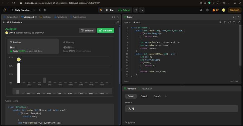 Day 91 of #100DaysOfCode Challenge Update: Solving Subset XOR Totals ... Day 91 of #100DaysOfCode Challenge Update: Solving Subset XOR Totals ...