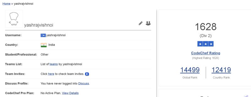 Yash Raj Vishnoi on LinkedIn: #codechef #3stars | 12 comments Yash Raj Vishnoi on LinkedIn: #codechef #3stars | 12 comments