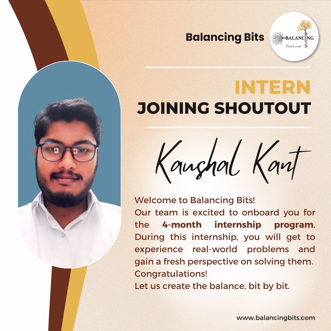 Balancing Bits on LinkedIn: Welcome to the team Pratham and KAUSHAL ... Balancing Bits on LinkedIn: Welcome to the team Pratham and KAUSHAL ...