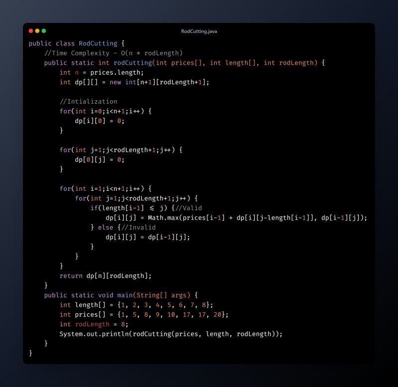 Shekhar Singh on LinkedIn: #rodcutting #dynamicprogramming # ... Shekhar Singh on LinkedIn: #rodcutting #dynamicprogramming # ...