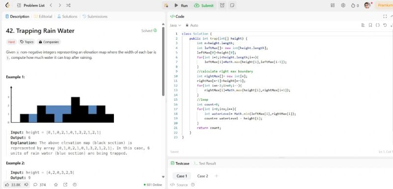 I did a code on Trapping Rain Water Problem in Java Language | Saumya ... I did a code on Trapping Rain Water Problem in Java Language | Saumya ...