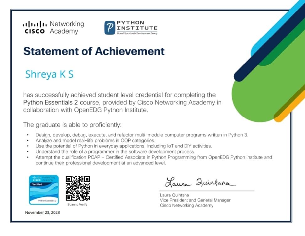 Shreya K S on LinkedIn: #python #pythonprogramming # ... Shreya K S on LinkedIn: #python #pythonprogramming # ...