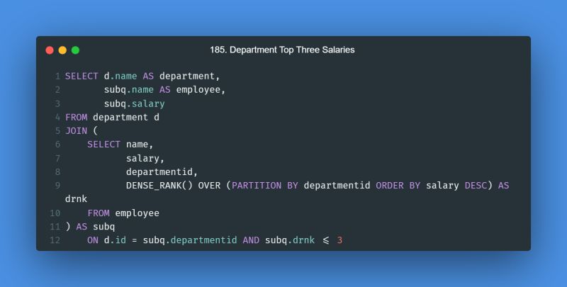 #sql #postgresql #daysofcode #day12 #challenge43 #leetcode… | Nandish P #sql #postgresql #daysofcode #day12 #challenge43 #leetcode… | Nandish P