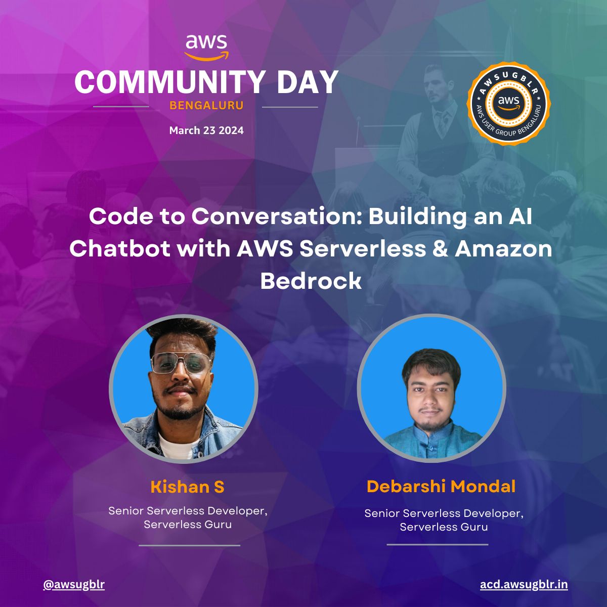 Debarshi Mondal on LinkedIn: #awscommunityday #bangalore #ai #chatbots ... Debarshi Mondal on LinkedIn: #awscommunityday #bangalore #ai #chatbots ...