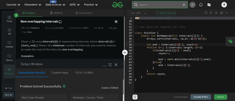 #gfg160 #java #greedyalgorithm #gfgpractice #nonoverlappingintervals ... #gfg160 #java #greedyalgorithm #gfgpractice #nonoverlappingintervals ...