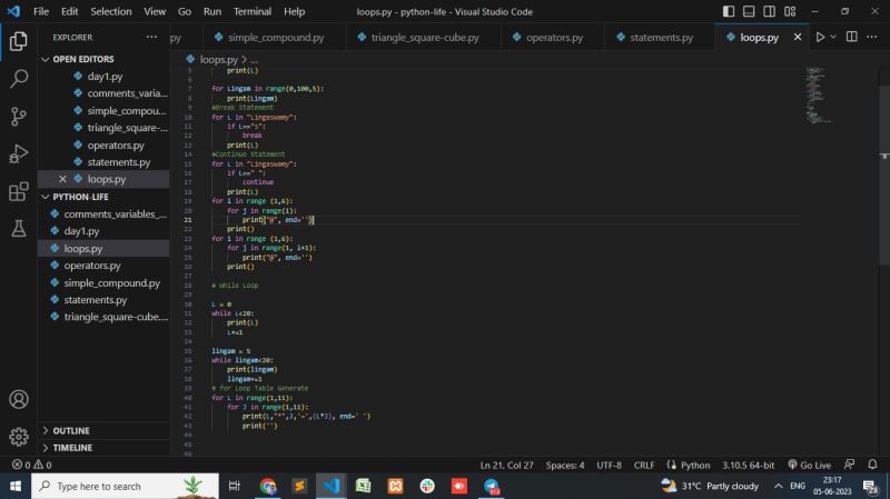 Revelly Lingaswami on LinkedIn: Task 9 write python program with For ... Revelly Lingaswami on LinkedIn: Task 9 write python program with For ...