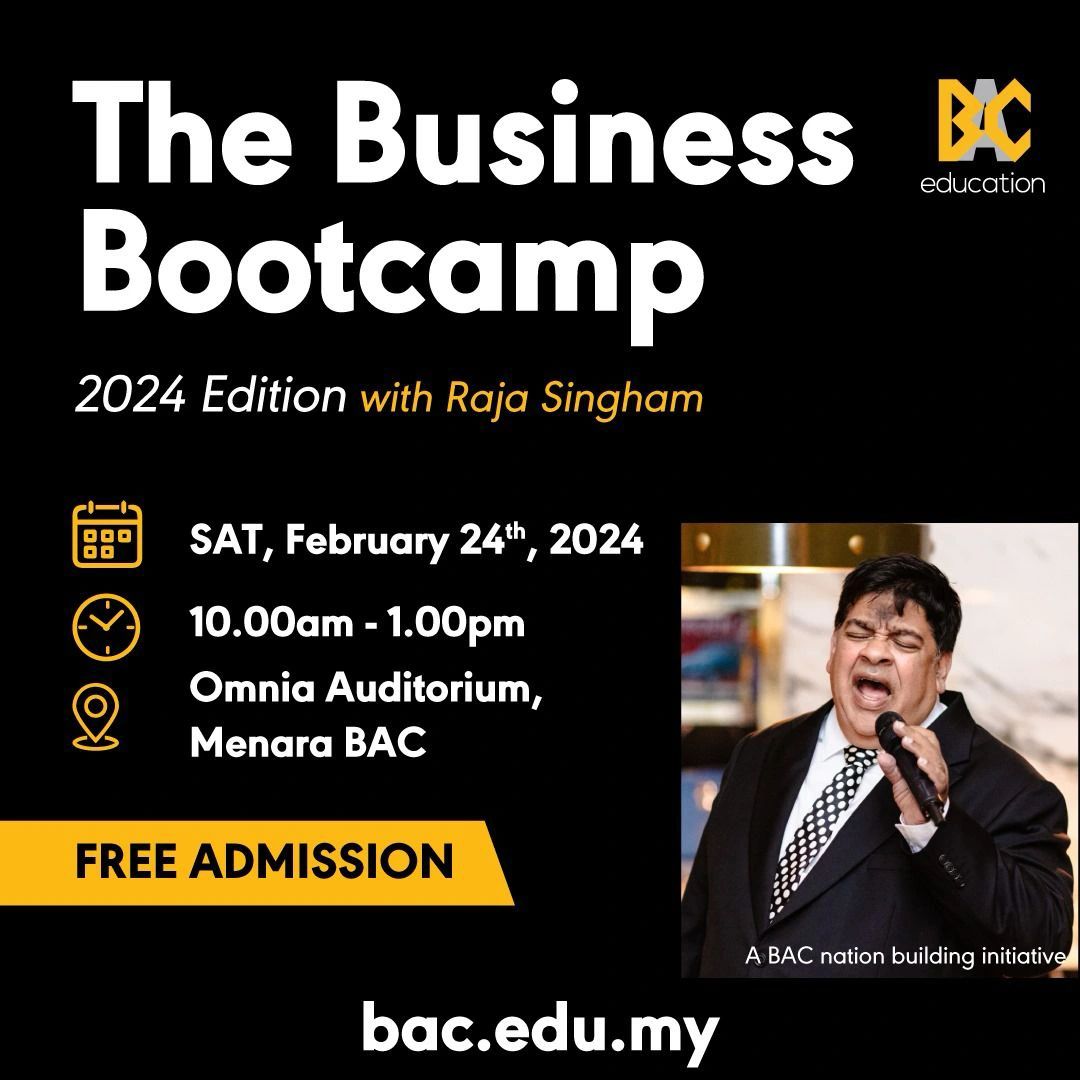 Devakumar Robert William on LinkedIn: *THE BAC BUSINESS BOOTCAMP: 2024 ... Devakumar Robert William on LinkedIn: *THE BAC BUSINESS BOOTCAMP: 2024 ...