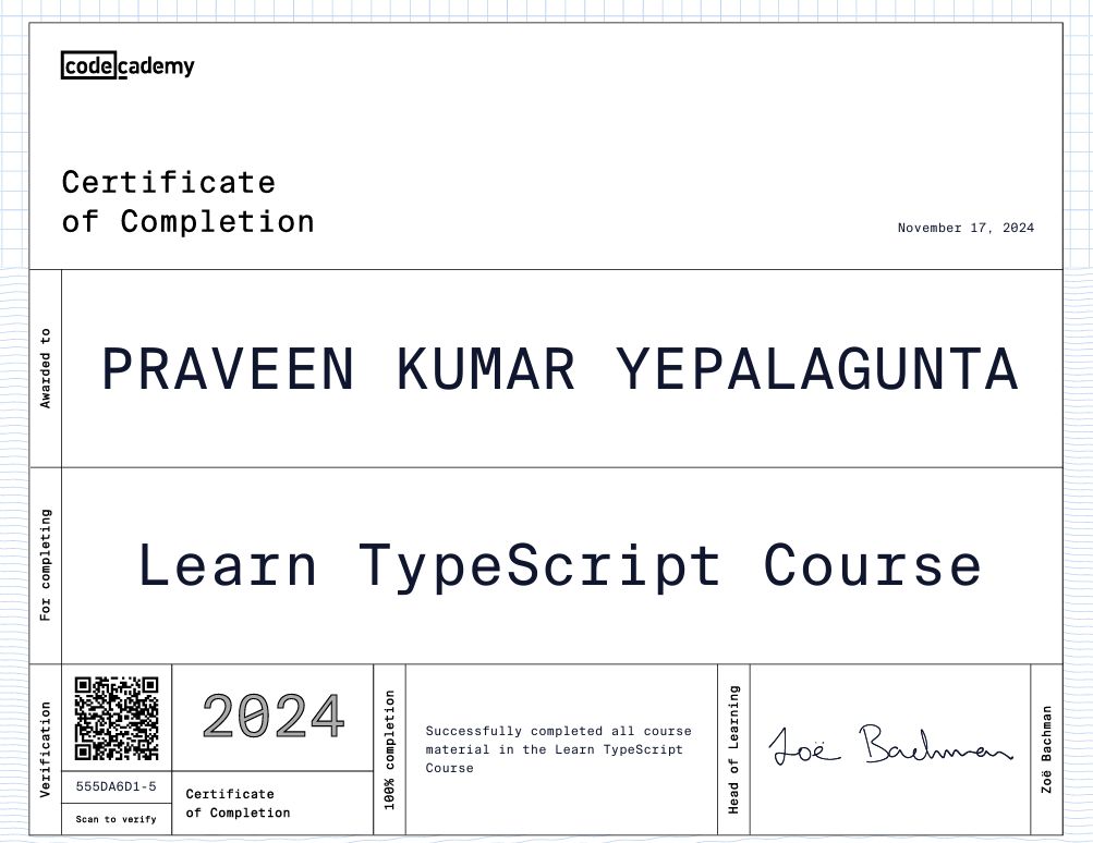 Praveen Kumar Yepalagunta on LinkedIn: #typescript #webdevelopment #angular Praveen Kumar Yepalagunta on LinkedIn: #typescript #webdevelopment #angular
