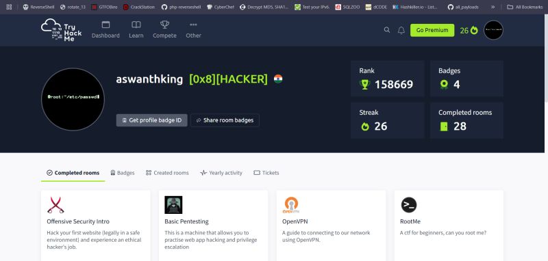 Aswanth Vishnu on LinkedIn: #cybersecurity #tryhackme #hackerrank #ctf ... Aswanth Vishnu on LinkedIn: #cybersecurity #tryhackme #hackerrank #ctf ...